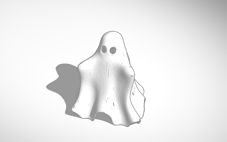 3D design 352- Sevimli Hayalet Figür - Tinkercad