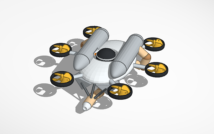 3D design Wildfire control drone - Tinkercad