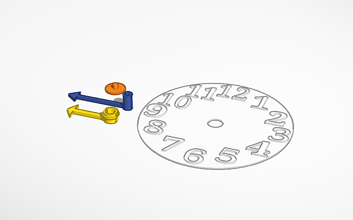 3D design Clock Face - Tinkercad