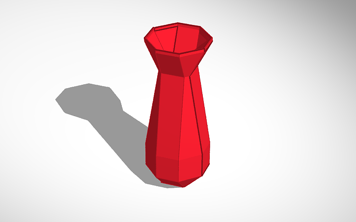 3D design vinu flower vase - Tinkercad