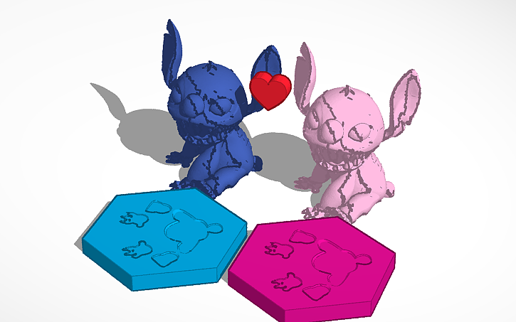 3D design Lilo and Stitch - Stitch and Angel - Tinkercad