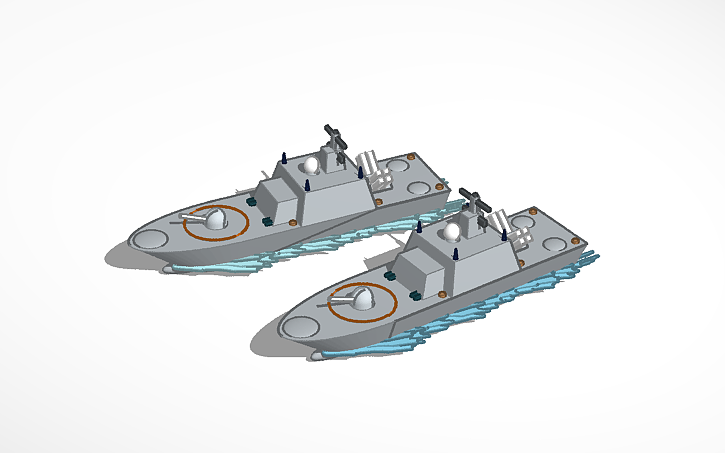 3D design WarShip - Tinkercad