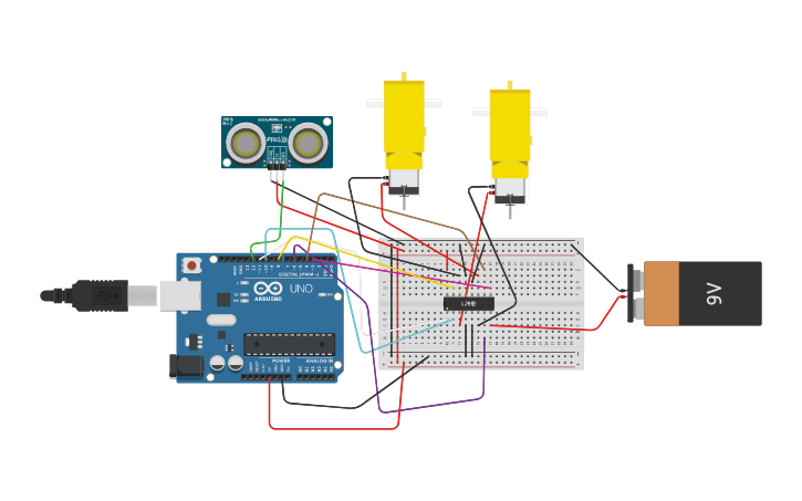 Circuit design Control DC Motors with L293D Motor Driver IC & Arduino ...