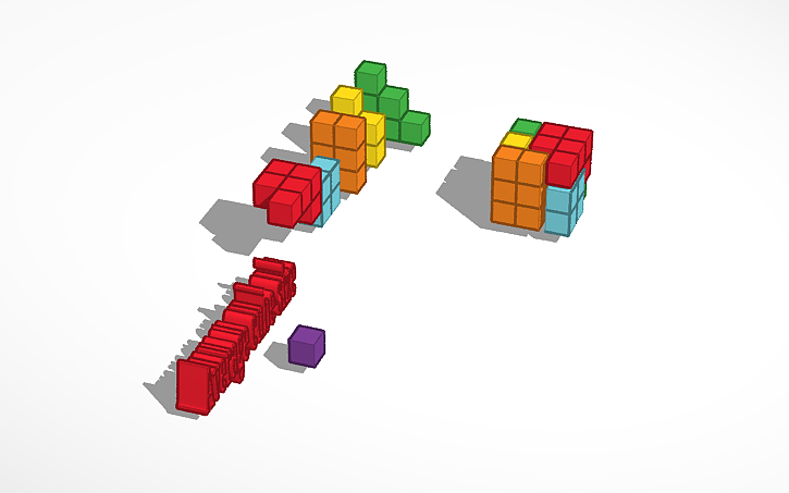 3D design Cube puzzle - Tinkercad