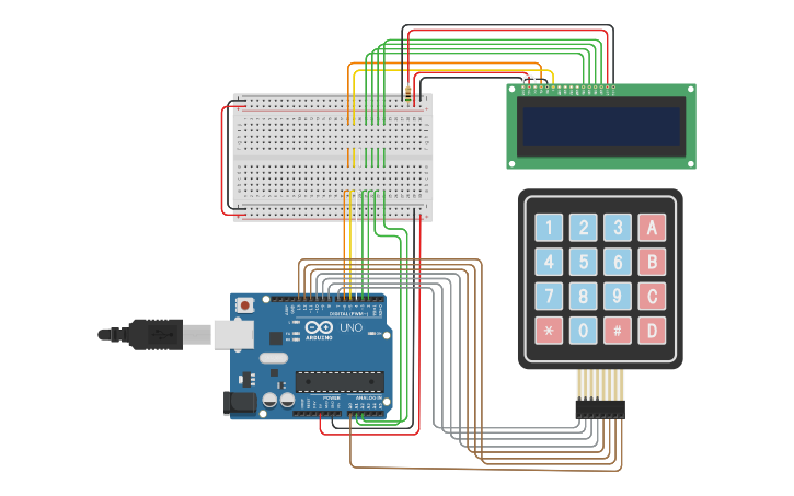 Circuit design LABORATORY 3: Phone Keypad (Self-Made) - Tinkercad
