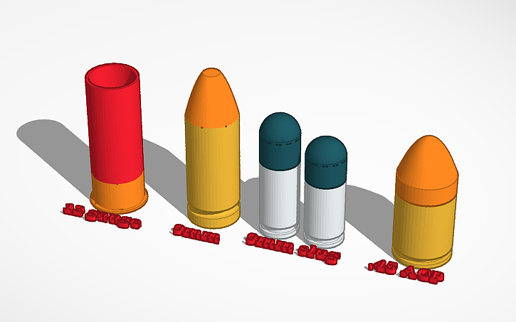 3D design every one of my bullets - Tinkercad