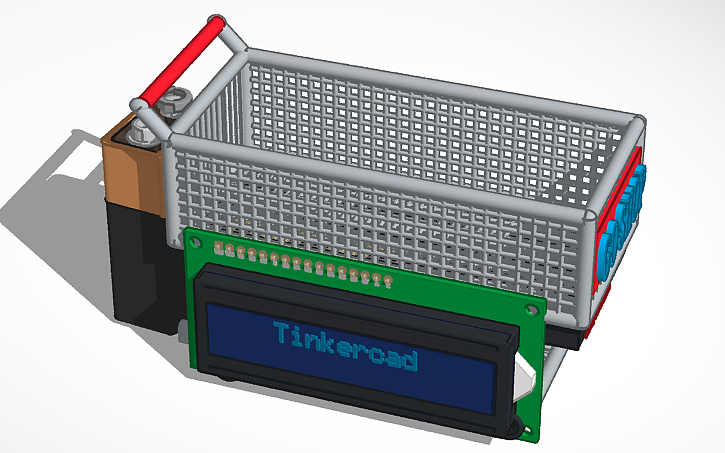 3D design shopping trolly - Tinkercad