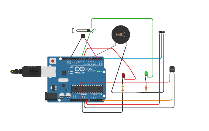 Circuit Design Health Monitoring System Tinkercad