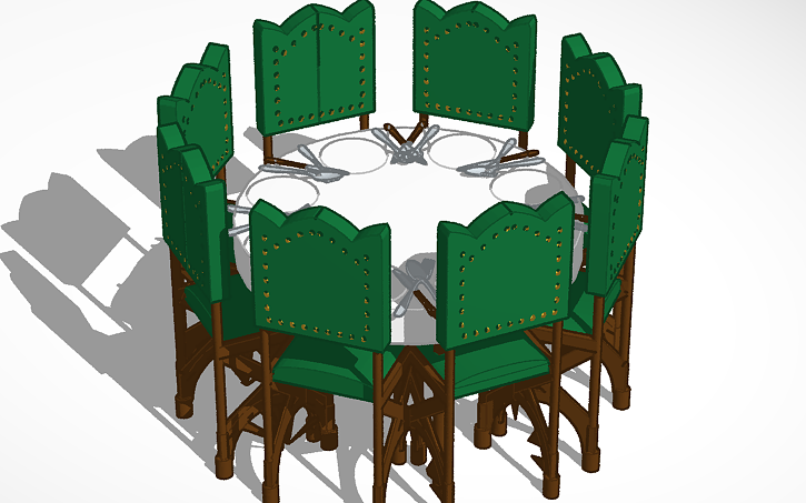3D design Dining Table - Tinkercad