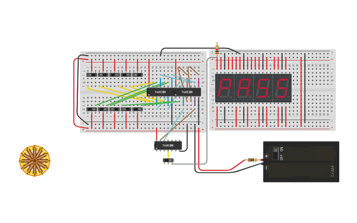 Circuit design Password lock - combination lock - Tinkercad