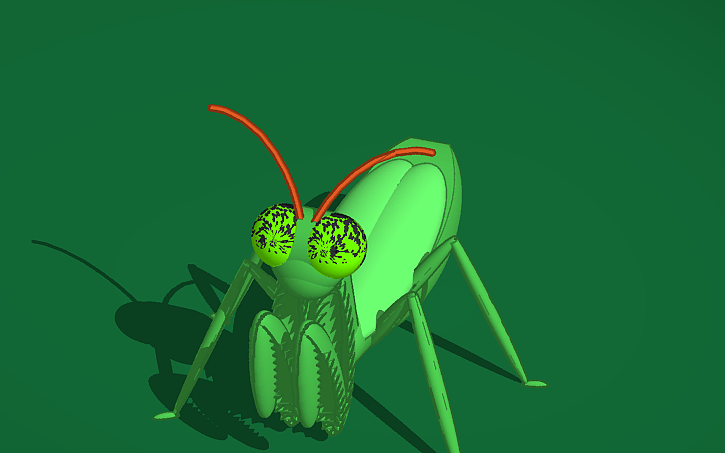 3D design Praying mantis - Tinkercad