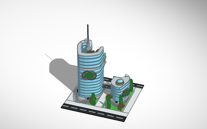 3D design 2 city buildings - Tinkercad