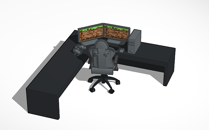 3D design Pc Gaming Setup - Tinkercad