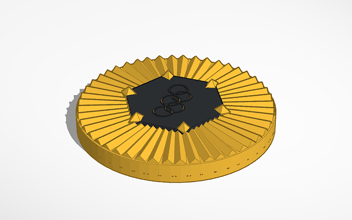 3D design Paris 2024 Olympic Medal - Tinkercad