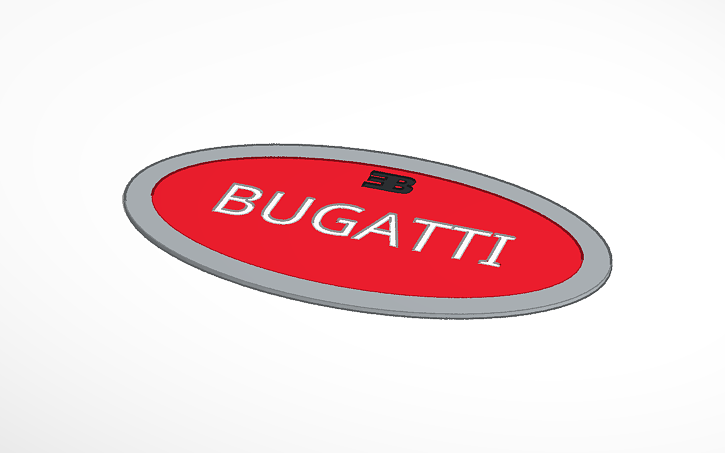 3D design BUGATTI Logo - Tinkercad