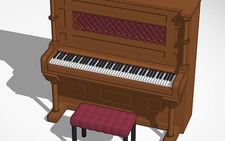 3D design Piano - Tinkercad