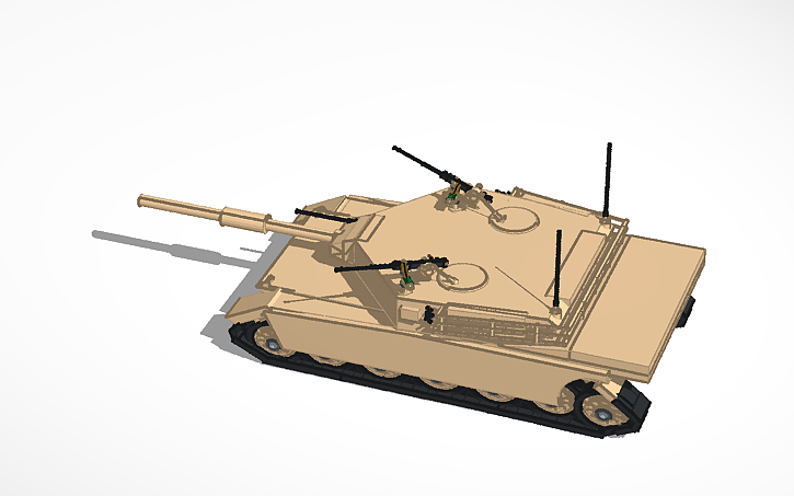 3D design M1A1 Abrams - Tinkercad