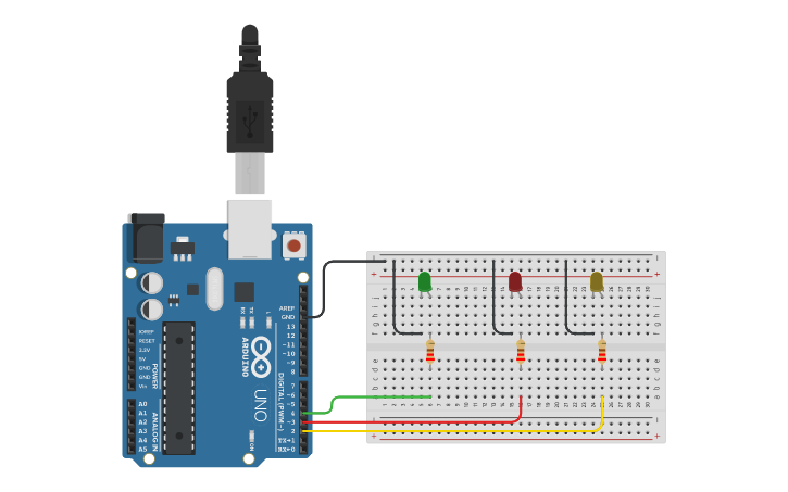 Circuit design Arduino-Basic-Project-#2 - Tinkercad