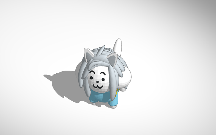 3D design Temmie from "Undertale" - Tinkercad