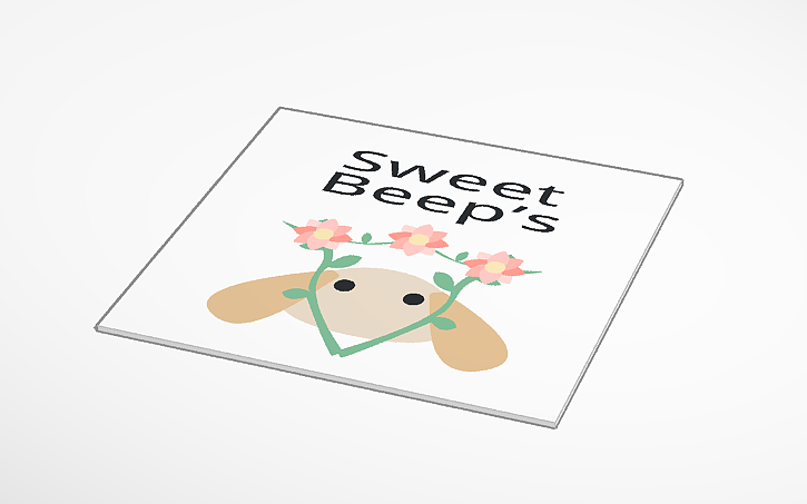 3D design Sweet Beep’s sticker thing - Tinkercad