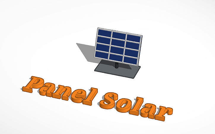 3D design Panel Solar - Tinkercad
