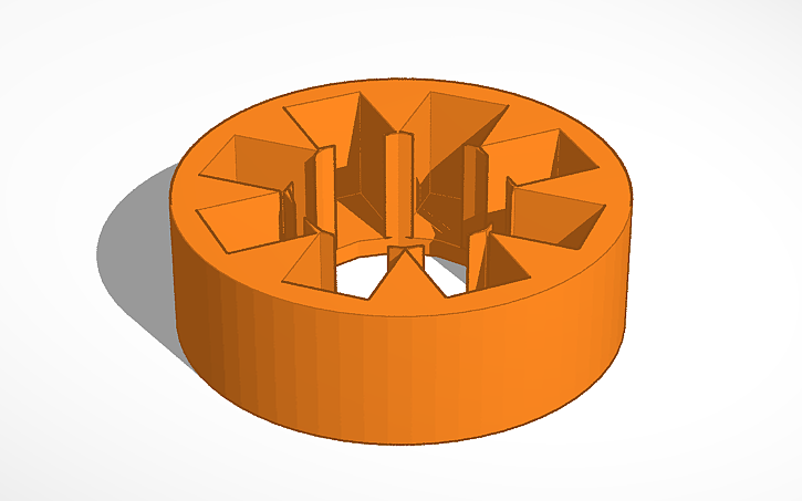 3D design thin rotor - Tinkercad
