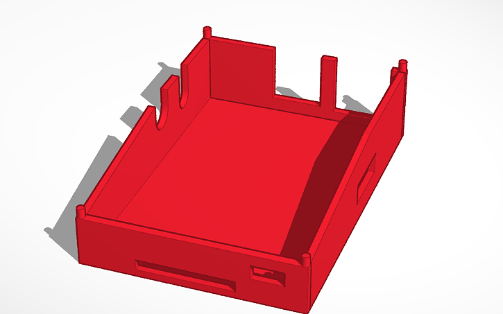 3D design RPi holder - Tinkercad