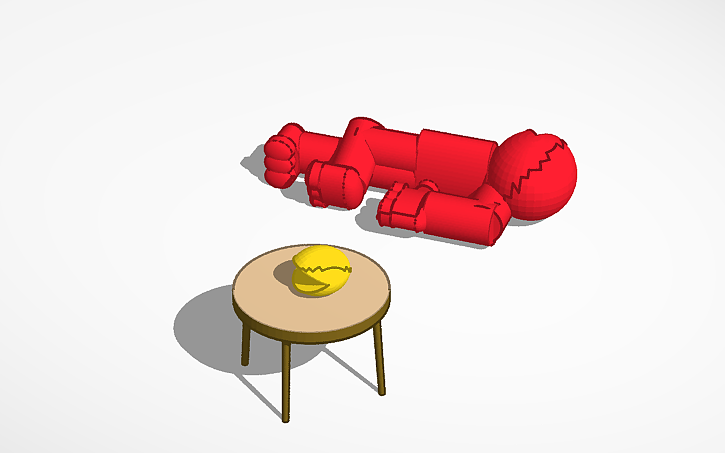 3D design Elmo eats a lemon and dies. - Tinkercad
