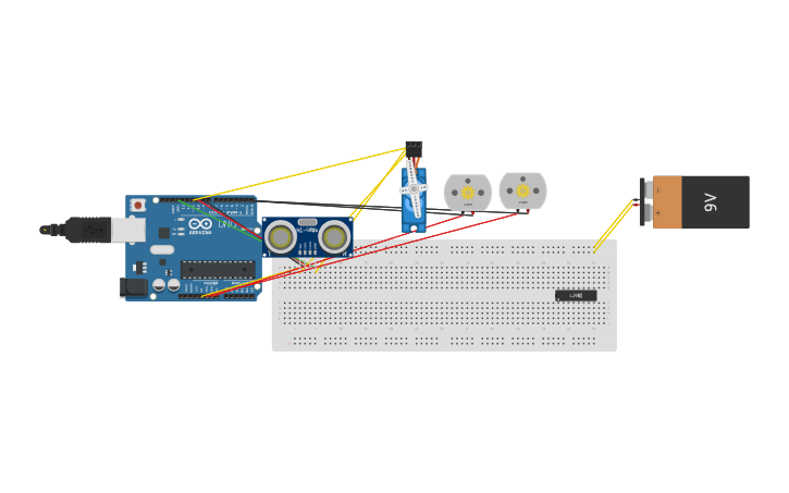 Circuit design Carro - Tinkercad