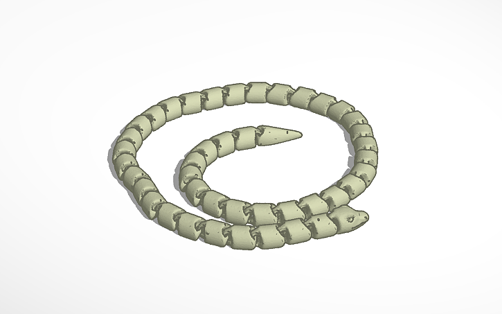 3D design articulated snake - Tinkercad