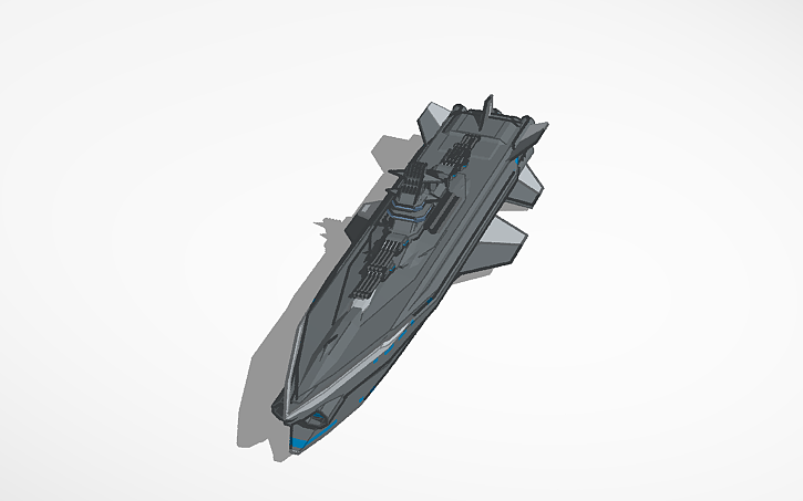 3D design UAA-17 Pleiades Class Battleship - Tinkercad