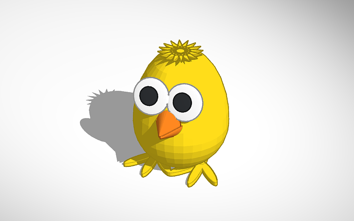 3D design Yelow Chick - Tinkercad
