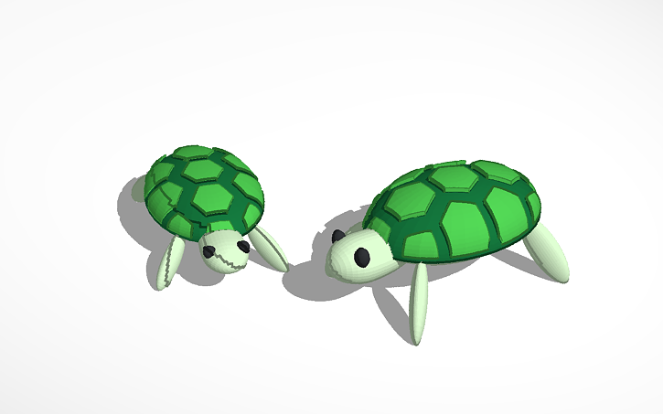 3D design Dazzling Turtles 🐢 - Tinkercad