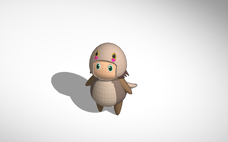 3D design Bearded Dragon Chibi - Tinkercad