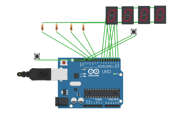 Circuit design Clock - Tinkercad