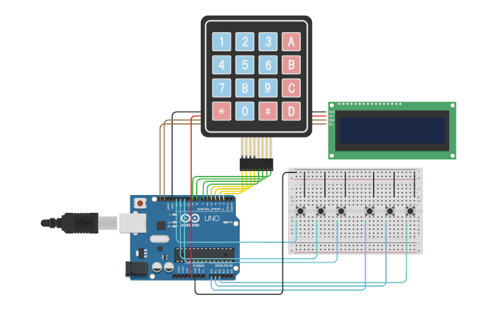 Circuit Design Access Control System With Keypad And Fingerprint Sensor R305 Tinkercad