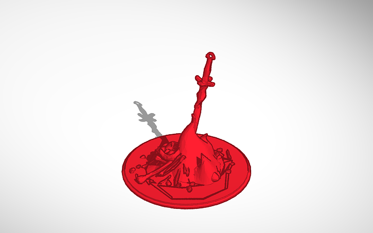 3D design Dark Souls Espada en la antorcha - Tinkercad