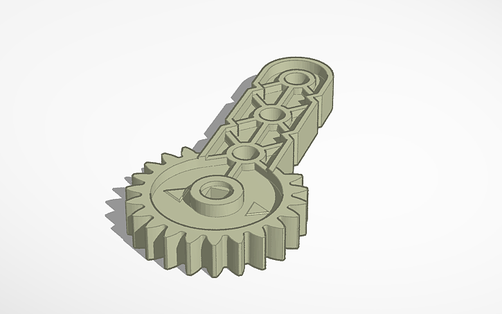 3D design 1x4 Crank Arm with 23 Tooth Gear (228-2500-246) - Tinkercad