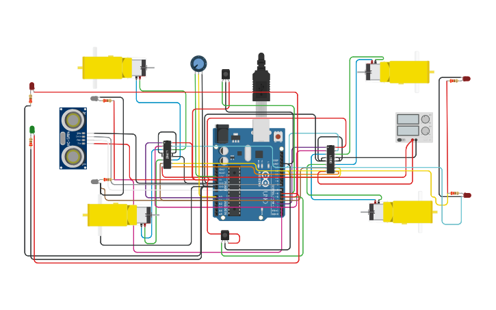 Circuit design car - Tinkercad