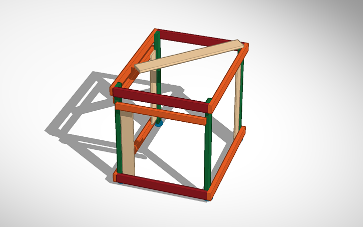 3D design outdoor box frame - Tinkercad