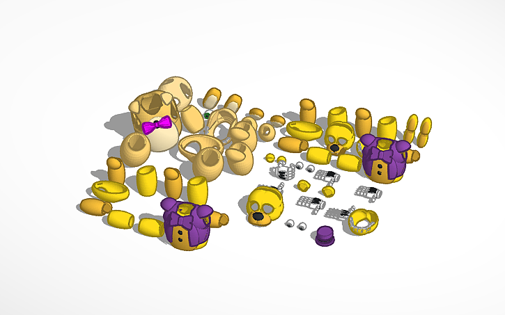 3D design spring bonnie and fredbear suit must 3d print - Tinkercad