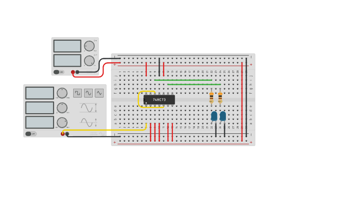 Circuit Design Modulo 4 Asynchronous Up Counter Tinkercad