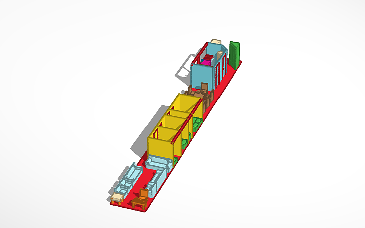 3D design Athearn Heavyweight Observation Interior - Tinkercad