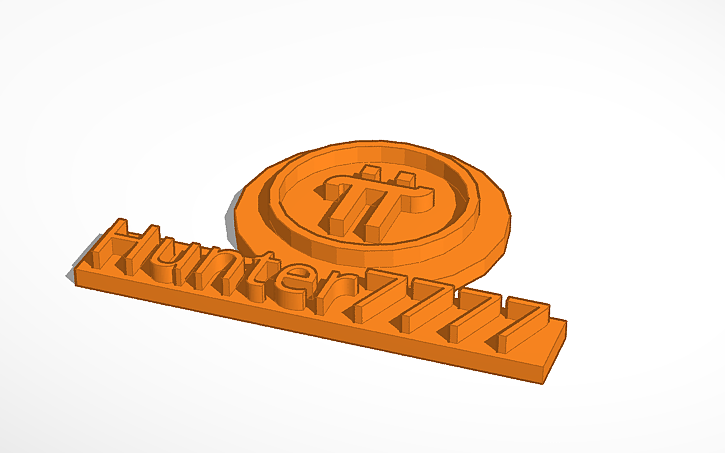 3D design Pi network logo - Tinkercad