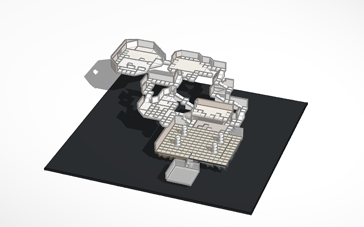 3D design Dungeon Crawl Map Isometric - Tinkercad