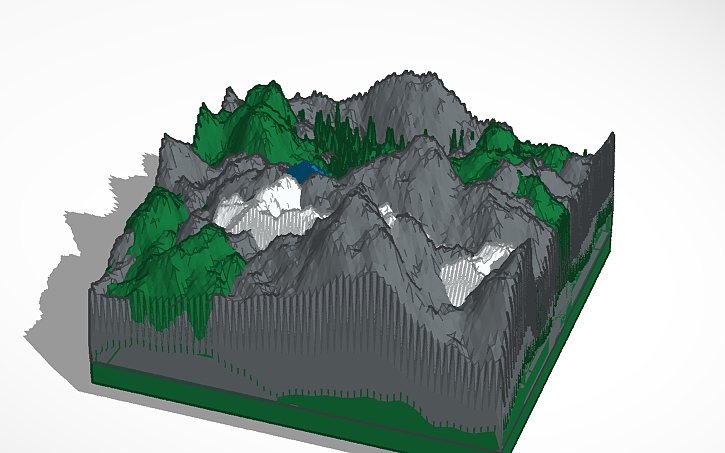 3D design Modelo Montañas Cintia Rueda CAMPAC SMP 07 - Tinkercad