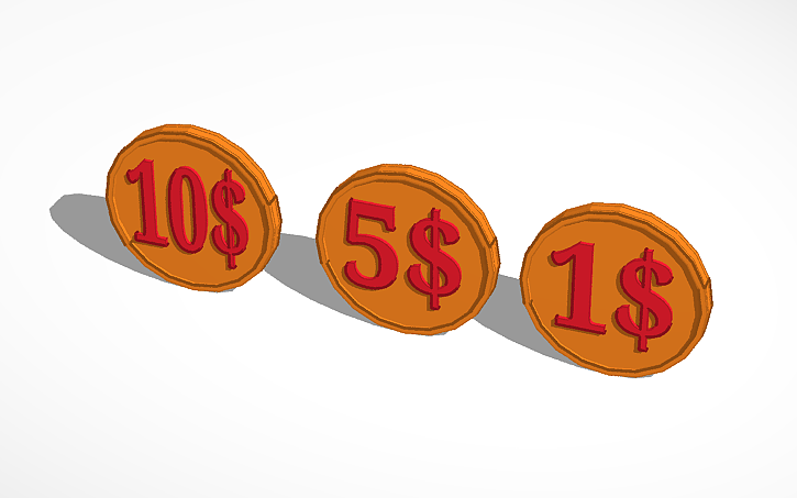 3D design Board game Coins - Tinkercad