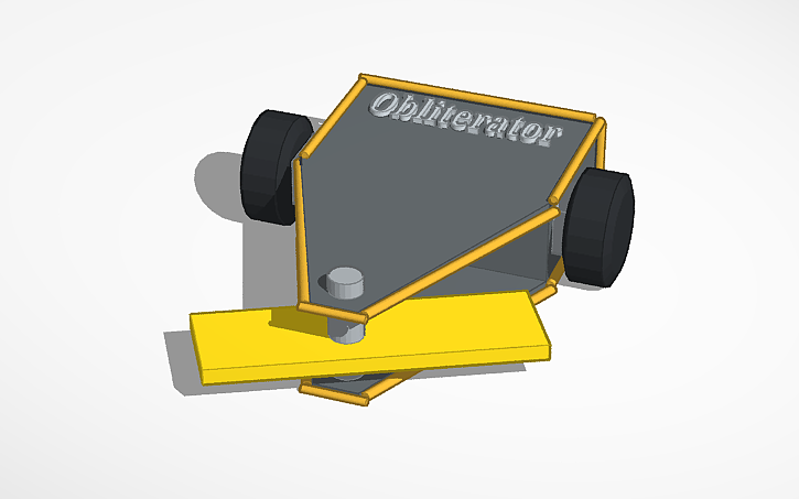 3D design Obliterator battlebot - Tinkercad