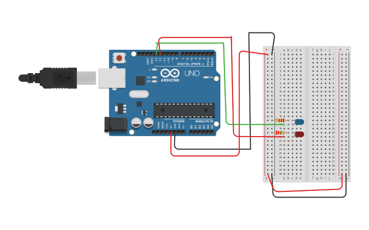 Circuit design PROGRAM AN LED LIGHT SHOW - Tinkercad