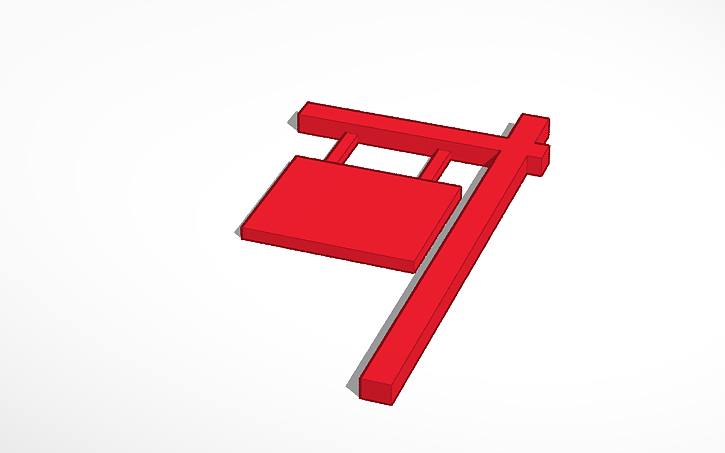 3D design Swinging For Sale Sign - Tinkercad